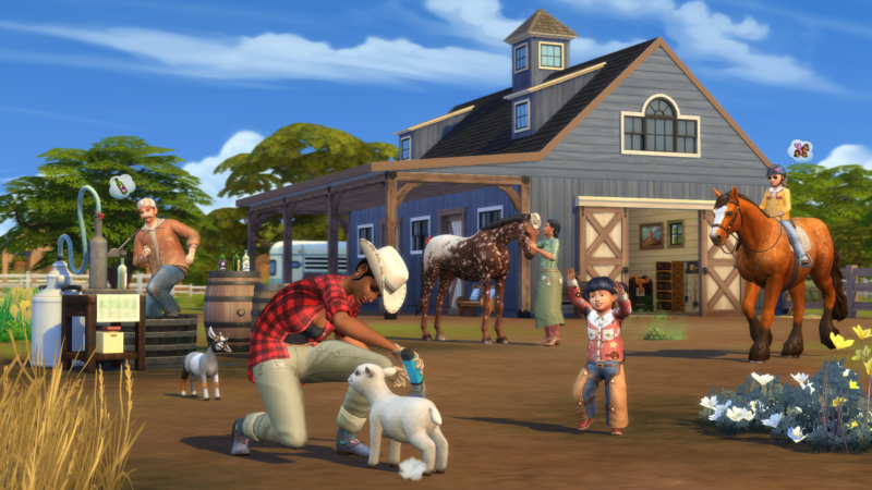 Les Sims 4 : Vie au ranch - En selle, cow-sim